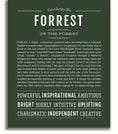 Forrest | Name Art Print - Personalized Custom Gifts – Name Stories
