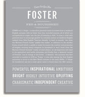 Foster Personalized Name Meaning Art Prints – Name Stories