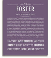 Foster | Name Art Print – Name Stories