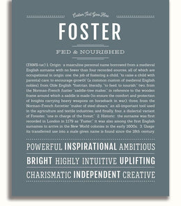 Foster | Name Art Print – Name Stories