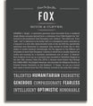 Fox | Name Art Print – Name Stories