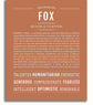 Fox | Name Art Print – Name Stories