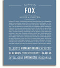Fox | Name Art Print – Name Stories