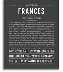 Frances | Name Art Print – Name Stories