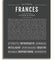 Frances | Name Art Print – Name Stories