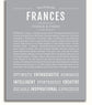 Frances | Name Art Print – Name Stories