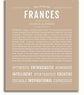 Frances | Name Art Print – Name Stories