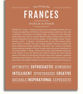Frances | Name Art Print – Name Stories