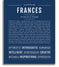 Frances | Name Art Print – Name Stories