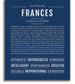 Frances | Name Art Print – Name Stories