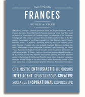 Frances | Name Art Print – Name Stories