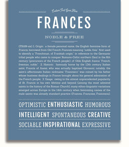 Frances | Name Art Print – Name Stories