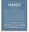 Frances | Name Art Print – Name Stories