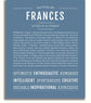 Frances | Name Art Print – Name Stories