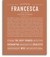 Francesca | Name Art Print – Name Stories