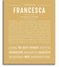 Francesca | Name Art Print – Name Stories