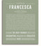 Francesca | Name Art Print – Name Stories