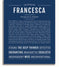 Francesca | Name Art Print – Name Stories