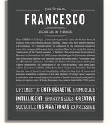 Francesco | Name Art Print – Name Stories