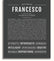 Francesco | Name Art Print – Name Stories