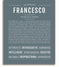 Francesco | Name Art Print – Name Stories