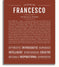 Francesco | Name Art Print – Name Stories