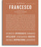 Francesco | Name Art Print – Name Stories