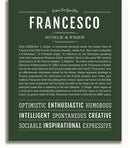 Francesco | Name Art Print – Name Stories