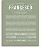 Francesco | Name Art Print – Name Stories