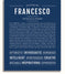 Francesco | Name Art Print – Name Stories