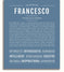 Francesco | Name Art Print – Name Stories