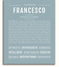 Francesco Personalized Name Meaning Art Prints – Name Stories