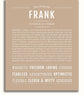 Frank Personalized Name Meaning Art Prints – Name Stories