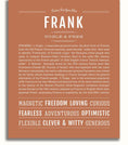 Frank | Name Art Print – Name Stories