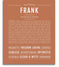 Frank | Name Art Print – Name Stories