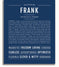 Frank Personalized Name Meaning Art Prints – Name Stories