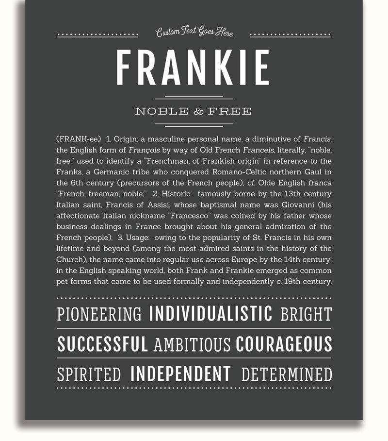 Frankie (male) | Name Art Print – Name Stories