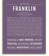 Franklin | Name Art Print – Name Stories