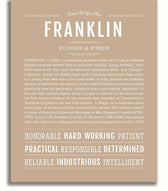 Franklin | Name Art Print – Name Stories