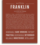 Franklin | Name Art Print – Name Stories