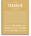Franklin | Name Art Print – Name Stories