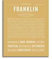 Franklin | Name Art Print – Name Stories