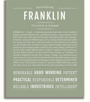 Franklin | Name Art Print – Name Stories
