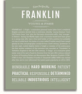 Franklin | Name Art Print – Name Stories