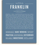 Franklin | Name Art Print – Name Stories