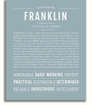 Franklin | Name Art Print – Name Stories