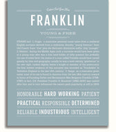 Franklin | Name Art Print – Name Stories