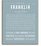 Franklin Personalized Name Meaning Art Prints – Name Stories