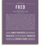 Fred | Name Art Print - Personalized Custom Gifts – Name Stories