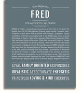 Fred | Name Art Print - Personalized Custom Gifts – Name Stories
